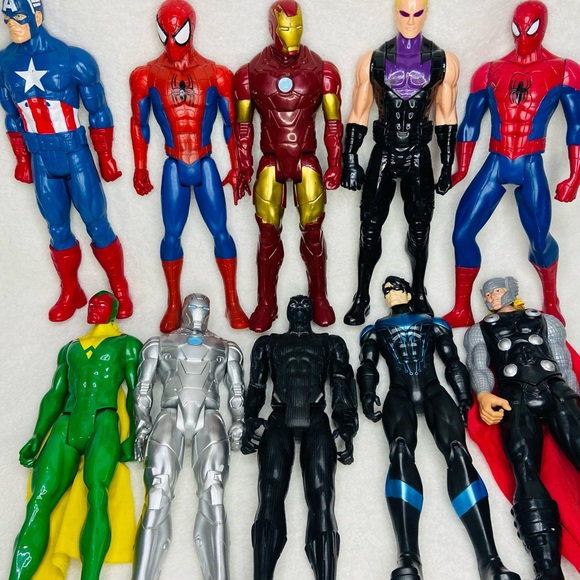 Toys | 12 Marvel Titans Heros Large Marvel Action Figures Thor Iron Man ...